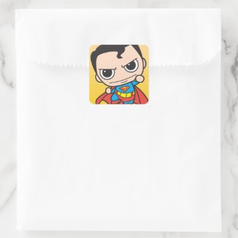 Mini Superman Flying Square Sticker | Zazzle