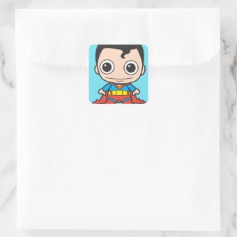 Mini Superman Square Sticker | Zazzle