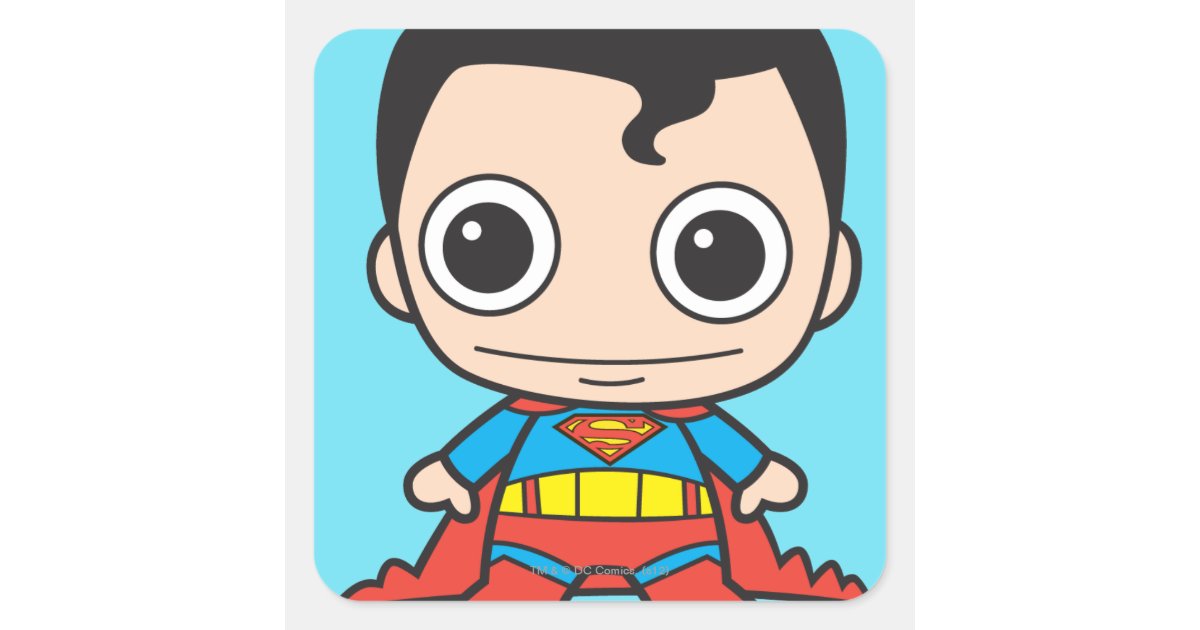 Mini Superman Square Sticker | Zazzle