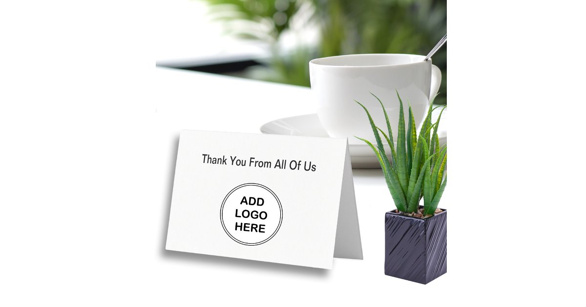 Mini Thank You Cards Logo Template Style | Zazzle