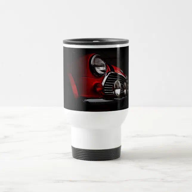 Mini with rally lights cup or mug | Zazzle