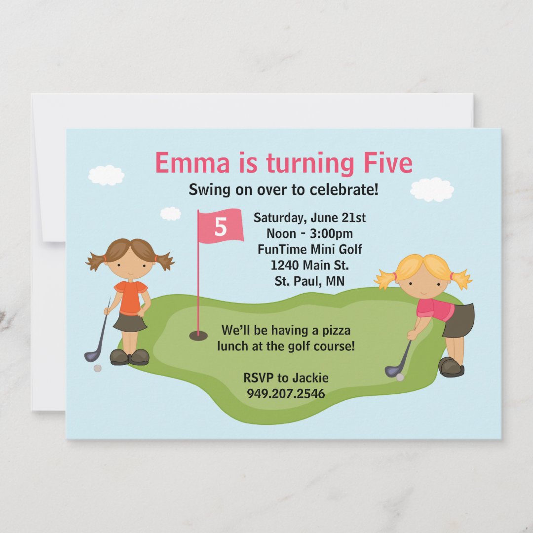 Miniature Golf Party Invitation | Zazzle