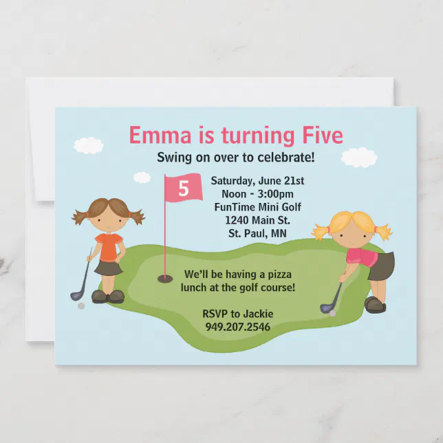 Miniature Golf Party Invitation | Zazzle