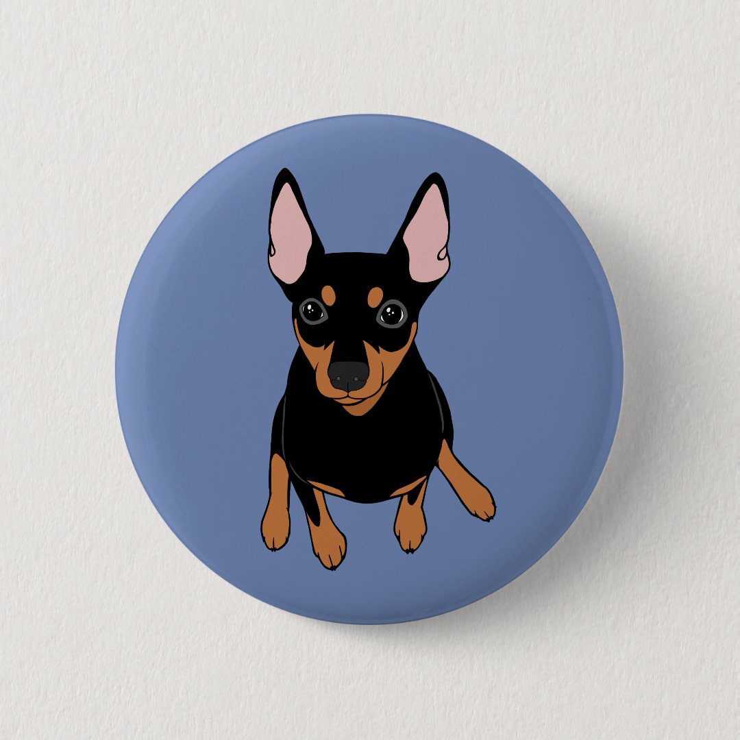 Miniature Pinscher Min Pin Standard Round Button | Zazzle