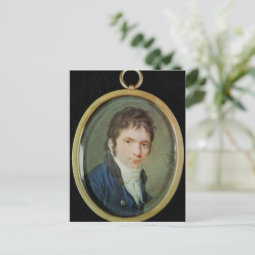 Miniature Portrait of Ludwig Van Beethoven , 1802 Postcard | Zazzle