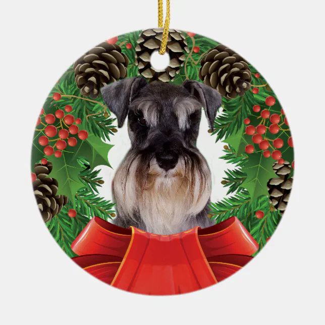 Miniature Schnauzer Christmas Ornament | Zazzle