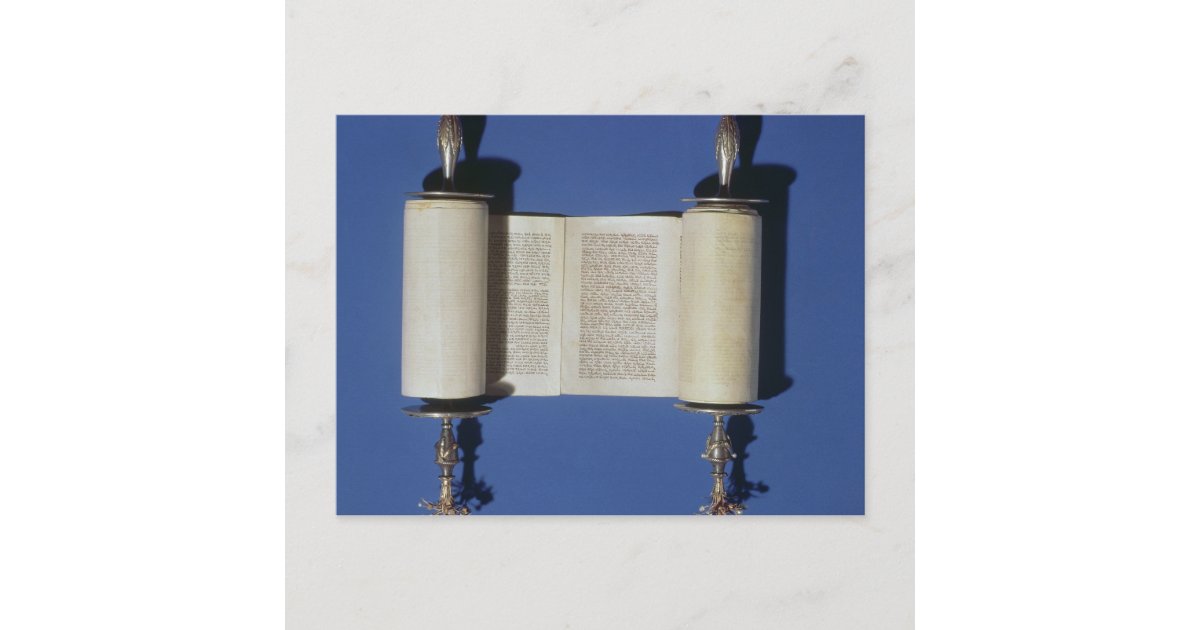 Miniature Torah Scroll, 1765 Postcard | Zazzle