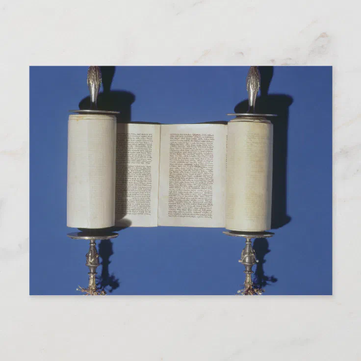 Miniature Torah Scroll, 1765 Postcard | Zazzle