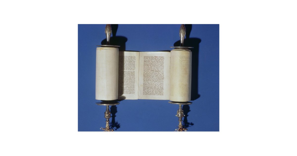 Miniature Torah Scroll, 1765 Postcard | Zazzle.com