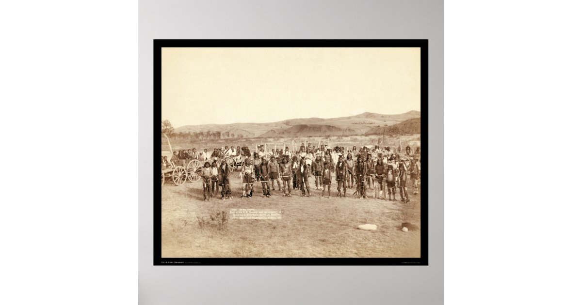 Miniconjou Indian at Grass Dance SD 1890 Poster | Zazzle