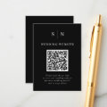 Minimal and Chic | Black Scannable QR Code Wedding Enclosure Card | Zazzle