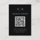 Minimal and Chic | Black Scannable QR Code Wedding Enclosure Card | Zazzle