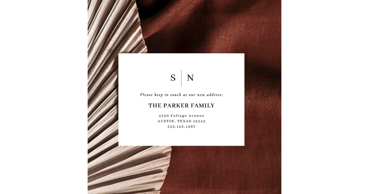 Minimal and Chic | New Address Insert | Zazzle