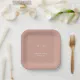 Minimal and Chic Terracotta | Wedding Paper Plates | Zazzle
