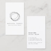 Minimal and Modern Designer Scribble Logo Business Card | Zazzle