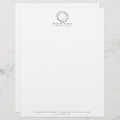 Minimal and Modern Designer Scribble Logo Letterhead | Zazzle