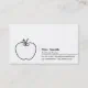 Minimal Apple School Teacher Business Card | Zazzle