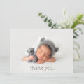 Minimal Baby Thank You Birth Announcement Card | Zazzle