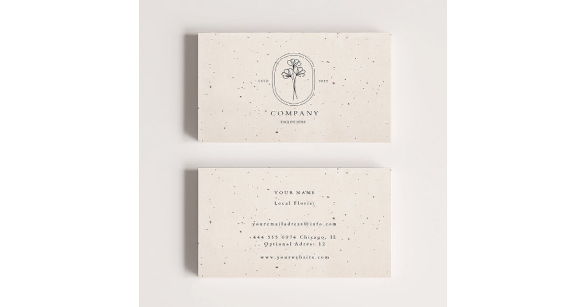 Minimal Beige Textured Business Card | Zazzle