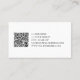 Minimal Black And White QR Code on Back Business Card | Zazzle