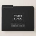 Minimal Black Custom Business Logo Promotional File Folder | Zazzle