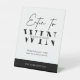 Minimal Black & White Business Raffle Enter to Win Pedestal Sign | Zazzle