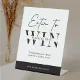 Minimal Black & White Business Raffle Enter to Win Pedestal Sign | Zazzle