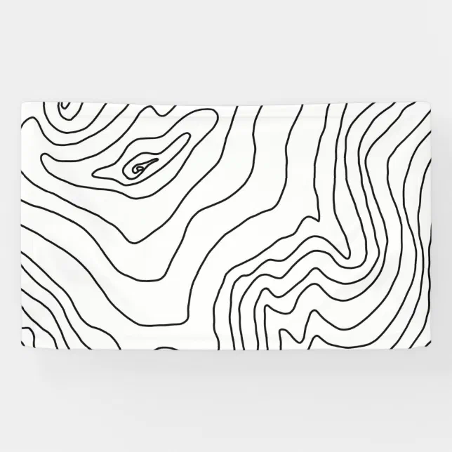 Minimal Black & White line art Modern Design Banner | Zazzle