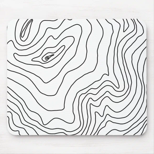 Minimal Black & White line art Modern Design Mouse Pad | Zazzle