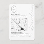 Minimal Black & White Monogram Wedding Directions Enclosure Card | Zazzle