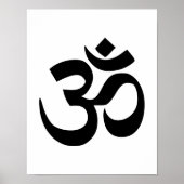 Minimal Black & White Om Symbol Poster | Zazzle
