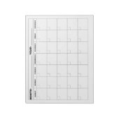 Minimal Blank Calendar Notepad | Zazzle