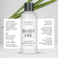Minimal Body Oil 4 OZ Cosmetic Bottle Wrap Around Rectangular Sticker ...