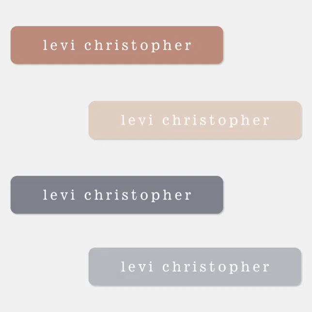 Minimal Boho Kids Name Labels | Zazzle