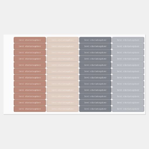 Minimal Boho Kids Name Labels | Zazzle