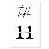 Minimal Business Reception Table Number Sign | Zazzle