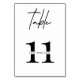 Minimal Business Reception Table Number Sign | Zazzle