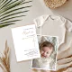 Minimal Calligraphy Gold Infant Baptism Photo Invitation | Zazzle
