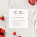 Minimal Calligraphy Script Funny Fun Facts Wedding Napkins | Zazzle