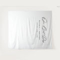 Minimal Calligraphy Wedding Photo Booth Backdrop | Zazzle