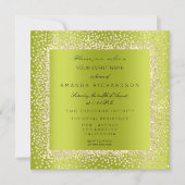 Minimal Champaigne Gold Black Confetti Sepia Green Invitation | Zazzle