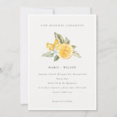 Minimal Chic Lemon Boho Fauna Vow Renewal Invite | Zazzle