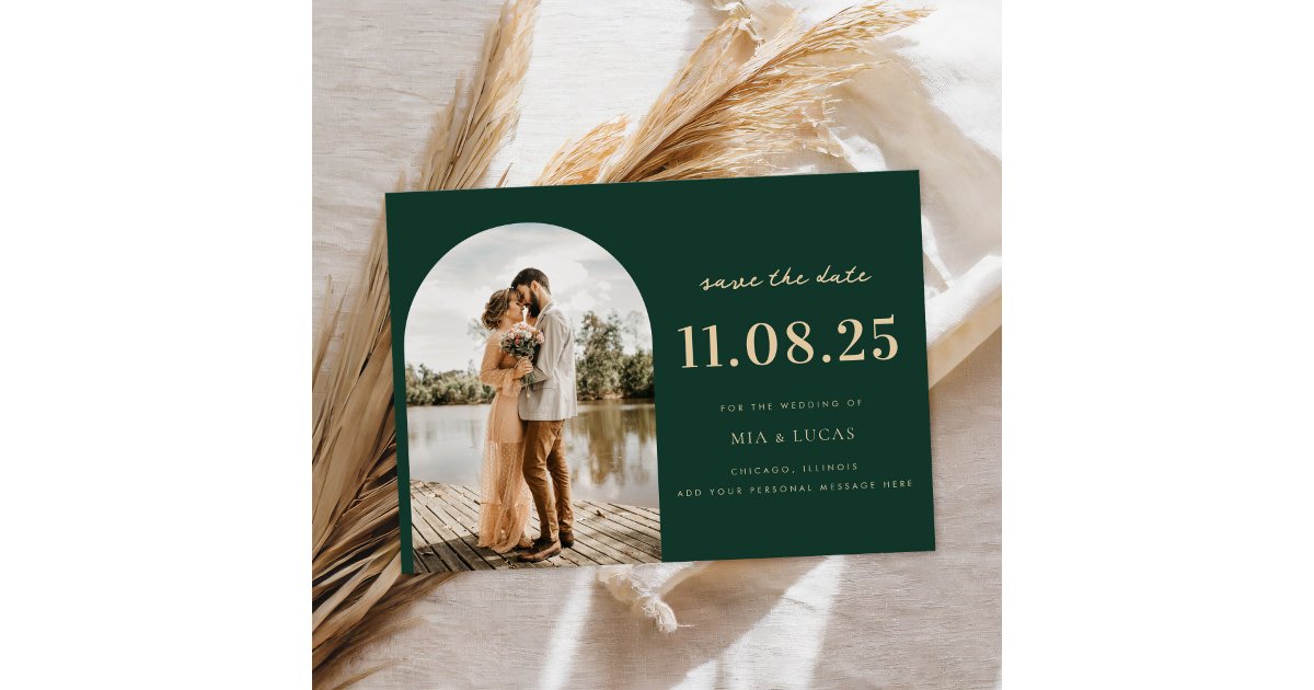 Minimal Chic Wedding Photo Save The Date | Zazzle