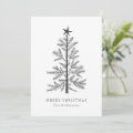 Minimal Christmas Pine Tree Photo Holiday Card | Zazzle