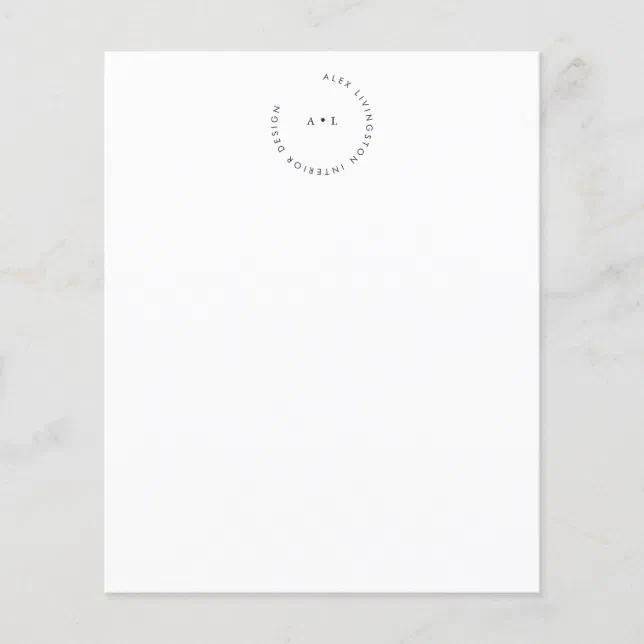 Minimal Circle Monogram Logo Business Stationery | Zazzle