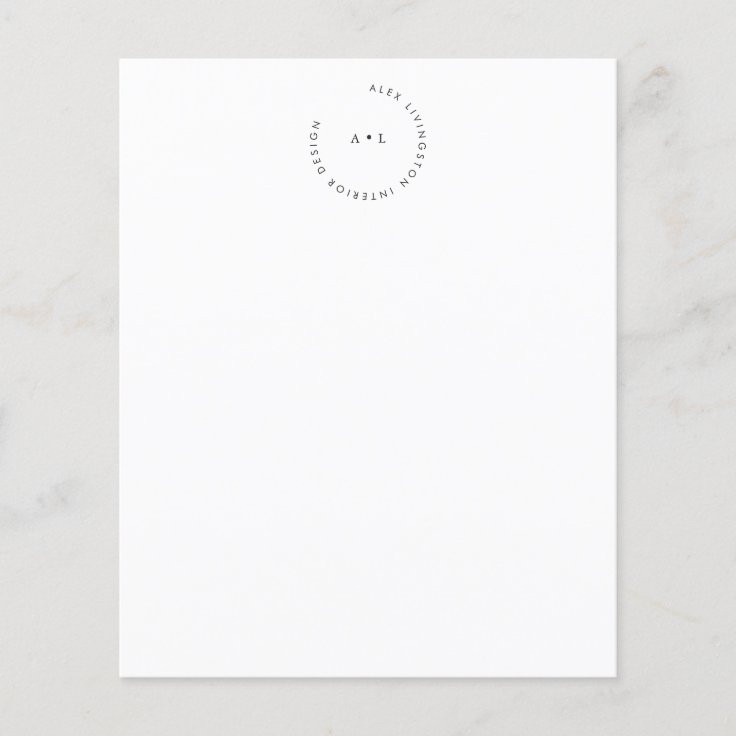 Minimal Circle Monogram Logo Business Stationery | Zazzle