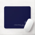 Minimal Classic Monogram Navy Blue Mouse Pad | Zazzle