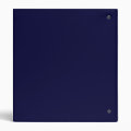 Minimal Classic Navy Blue Monogram 3 Ring Binder | Zazzle