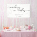 Minimal Clean Simple Modern Welcome Wedding Banner | Zazzle