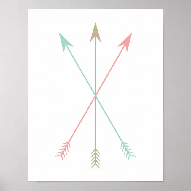 Minimal Colored Arrows Poster | Zazzle